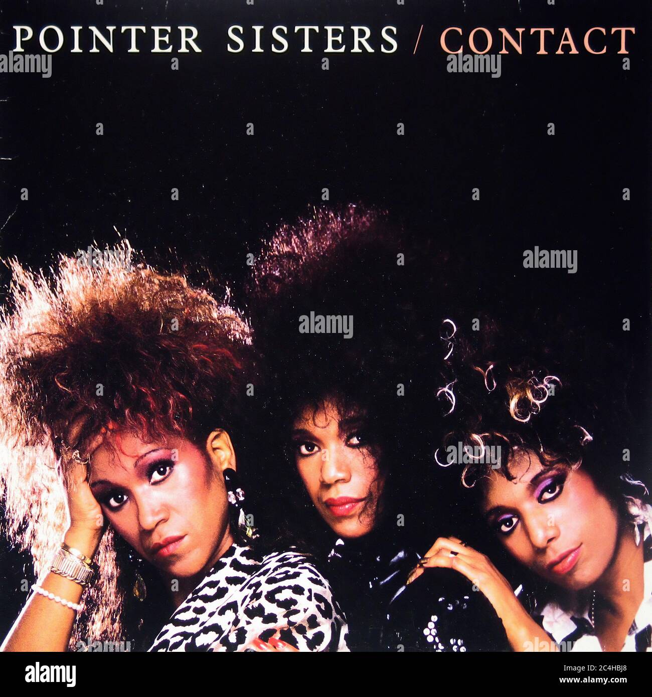 Pointer Sisters Contact 12'' Vinyl Lp - Vintage Record Cover 01 Stock Photo - Alamy