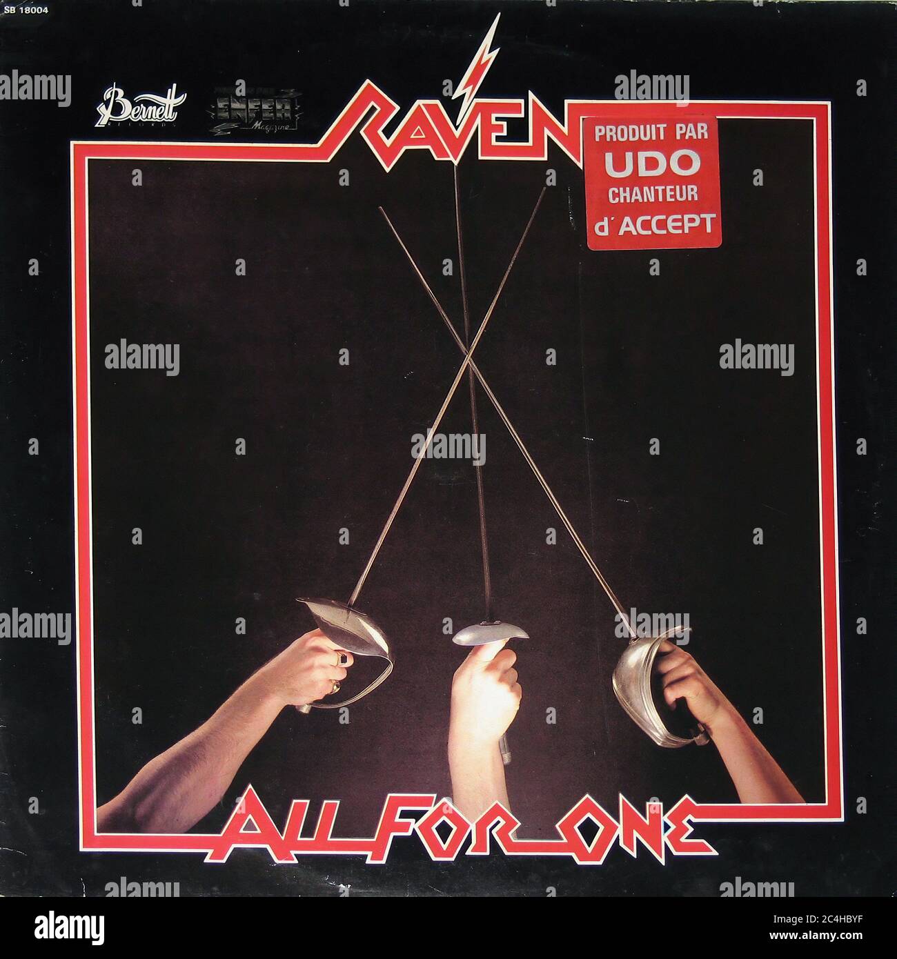 Raven All for One Nwobhm 12'' Vinyl Lp - Vintage Record Cover Stock ...