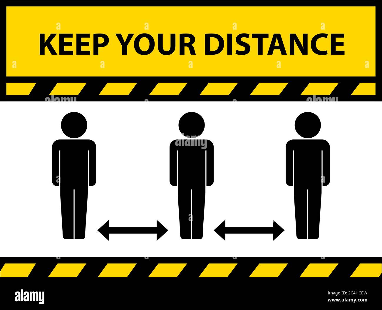 Keep a distance Stock Vector Images - Alamy