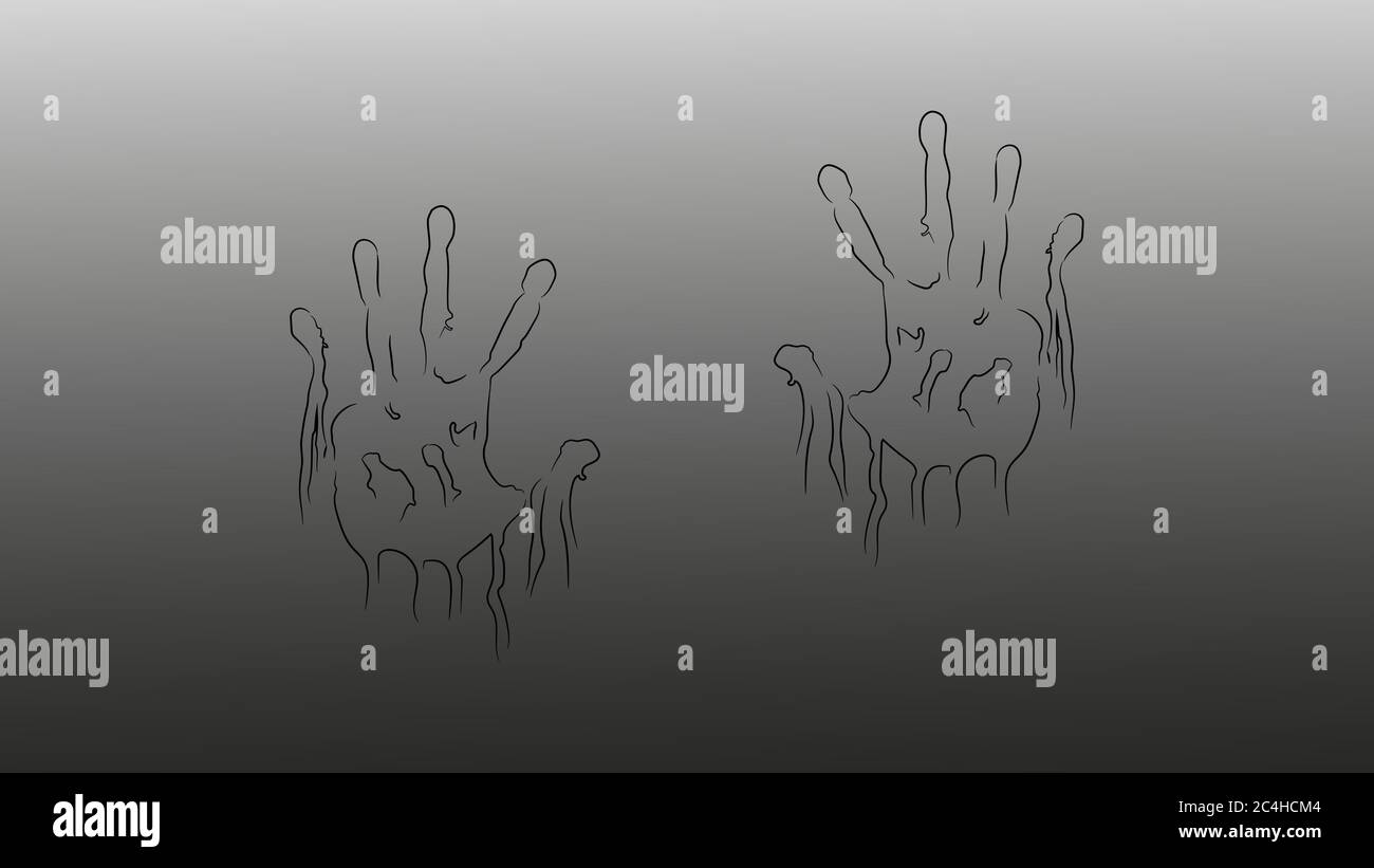 Wet handprint Stock Vector Images - Alamy