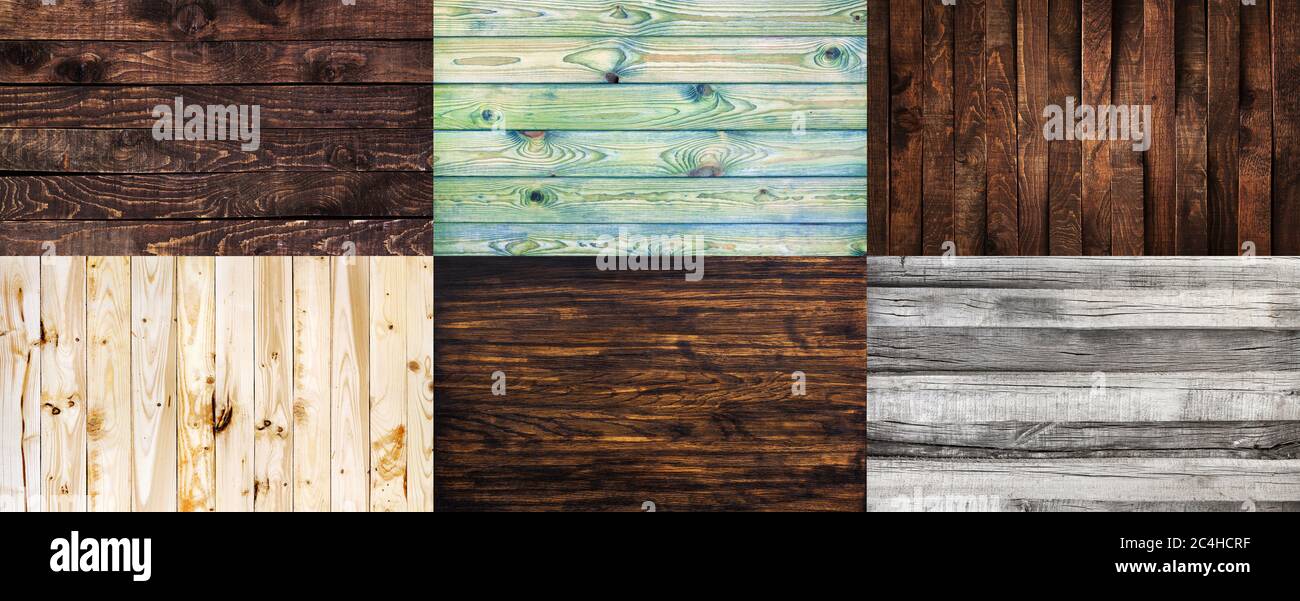 Collection of different wooden backgrounds Stock Photo - Alamy