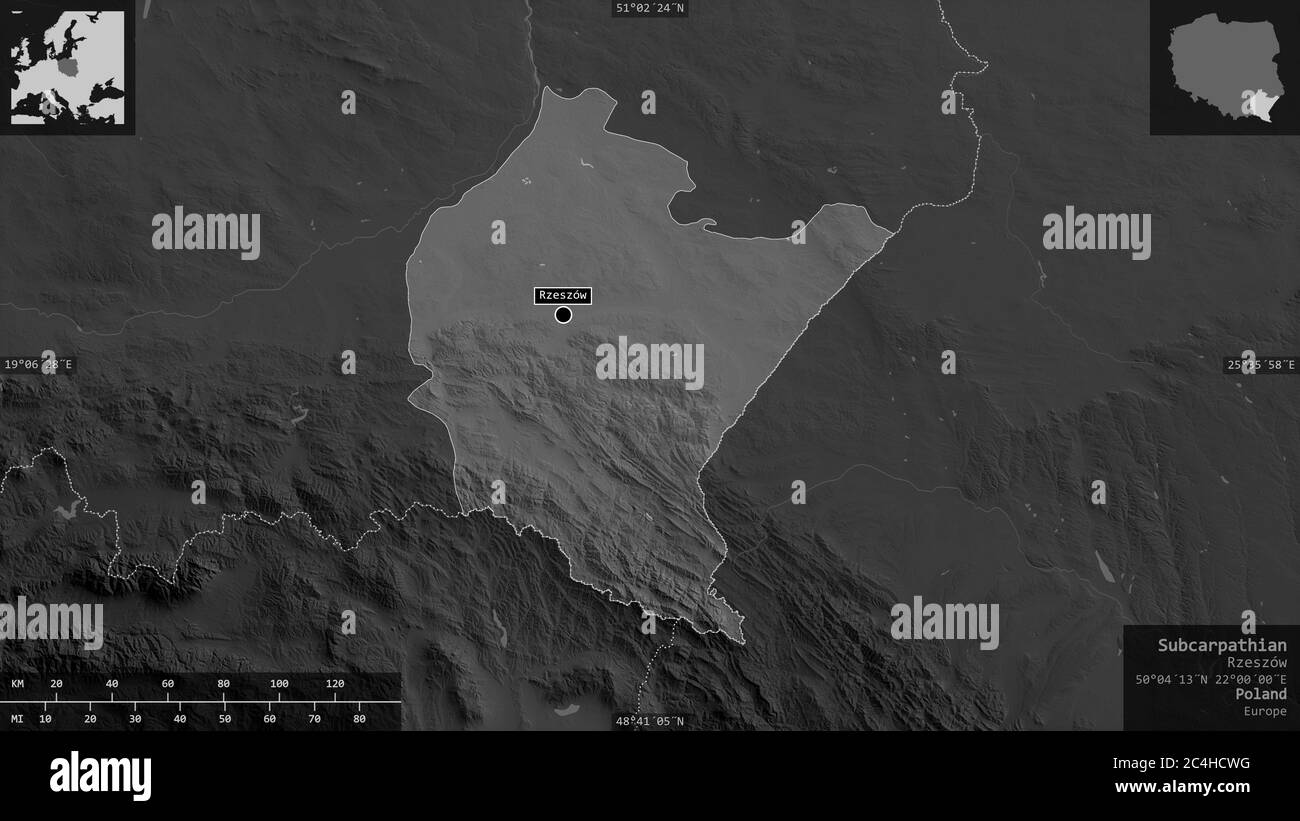 Podkarpackie poland europe map hi-res stock photography and images - Alamy