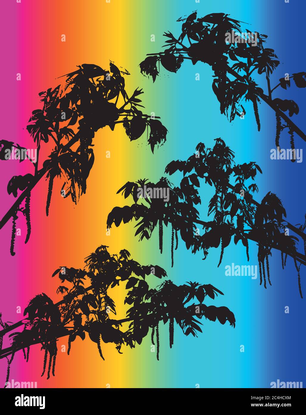 Palm trees sky california Stock Vector Images - Alamy