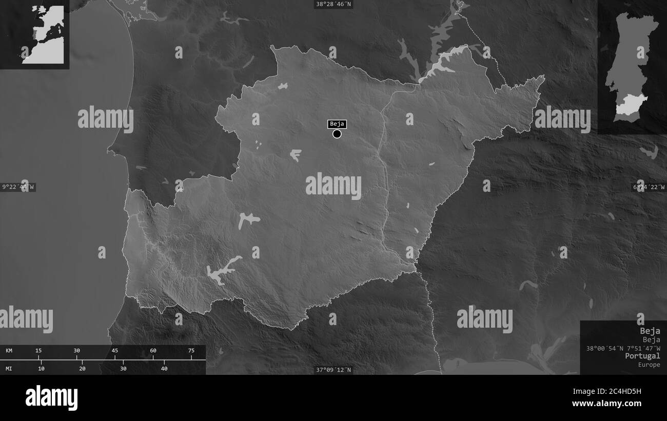 Beja district map hi-res stock photography and images - Alamy