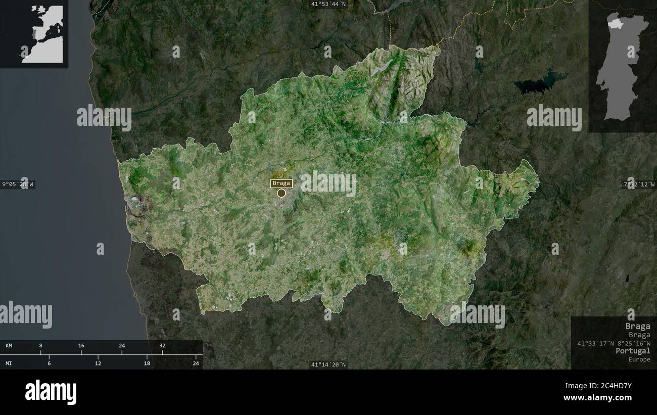 Braga area map hi-res stock photography and images - Alamy