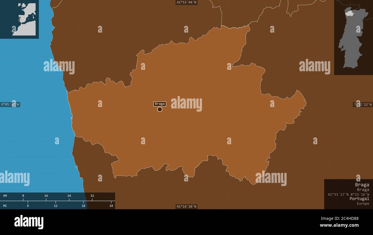 Braga area map hi-res stock photography and images - Alamy