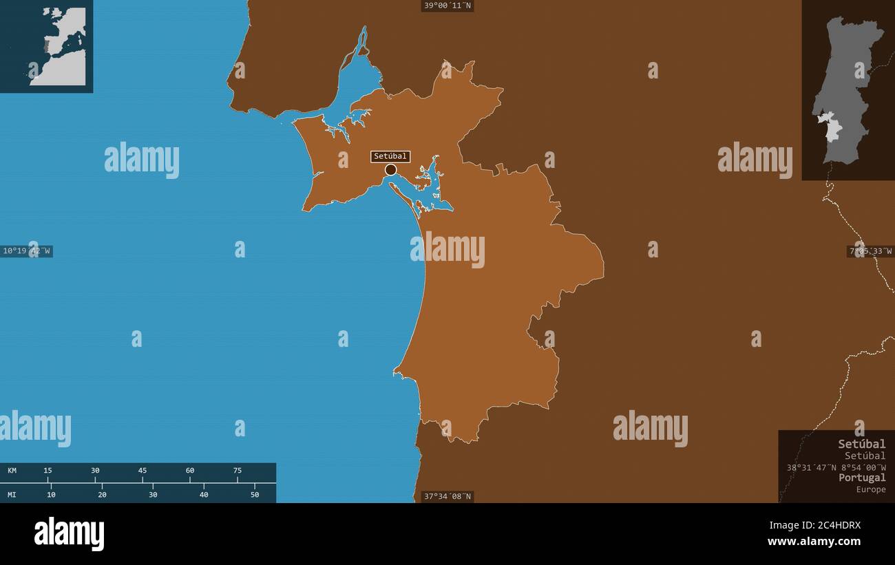 Setubal area map hi-res stock photography and images - Alamy