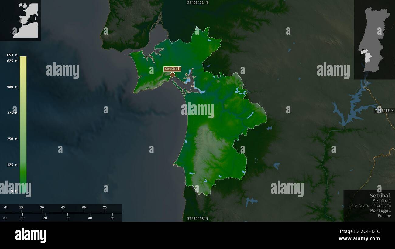 Setubal area map hi-res stock photography and images - Alamy