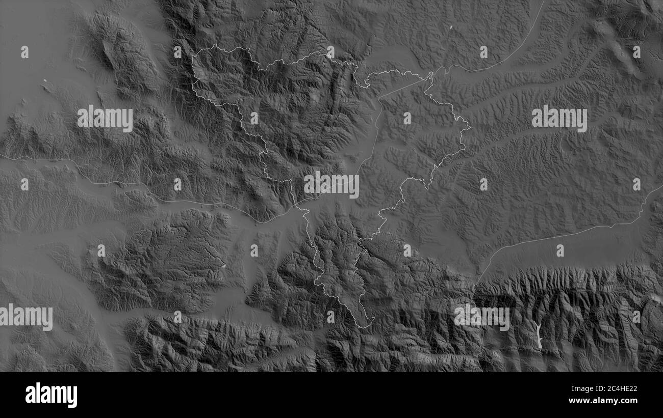 Alba, county of Romania. Grayscaled map with lakes and rivers. Shape ...