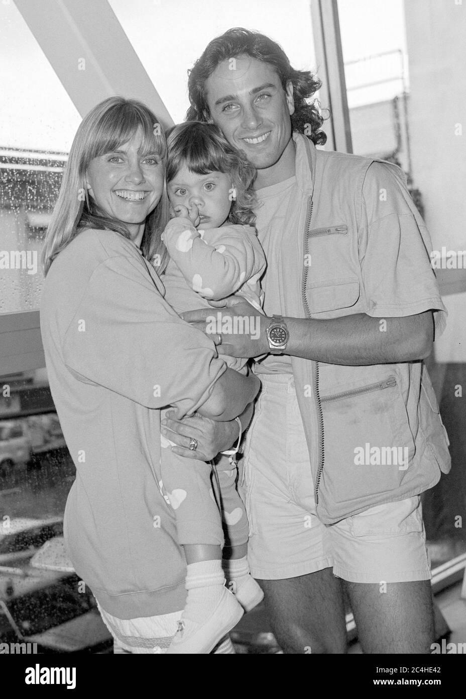 Singer and actress Olivia Newton John with husband Matt Lattanzi and ...