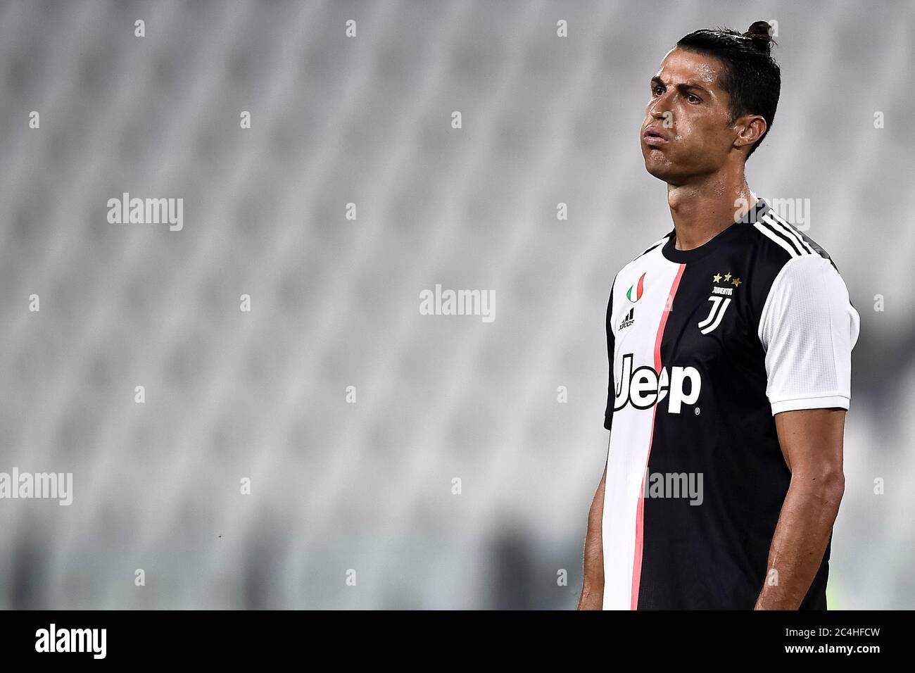 Turin Italy 26 June 2020 Cristiano Ronaldo Of Juventus Fc Looks