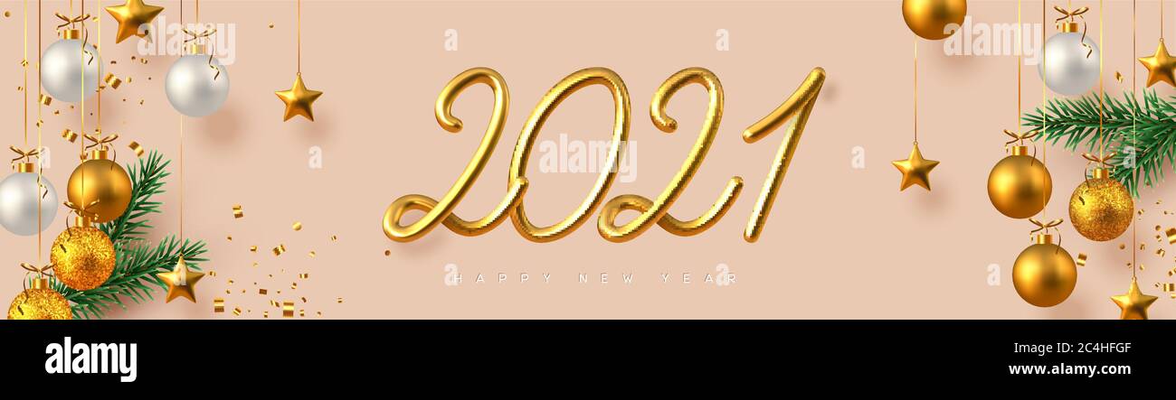 2021 Happy New Year banner Stock Vector Image & Art - Alamy