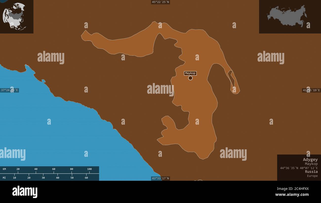 Adygea map hi-res stock photography and images - Alamy