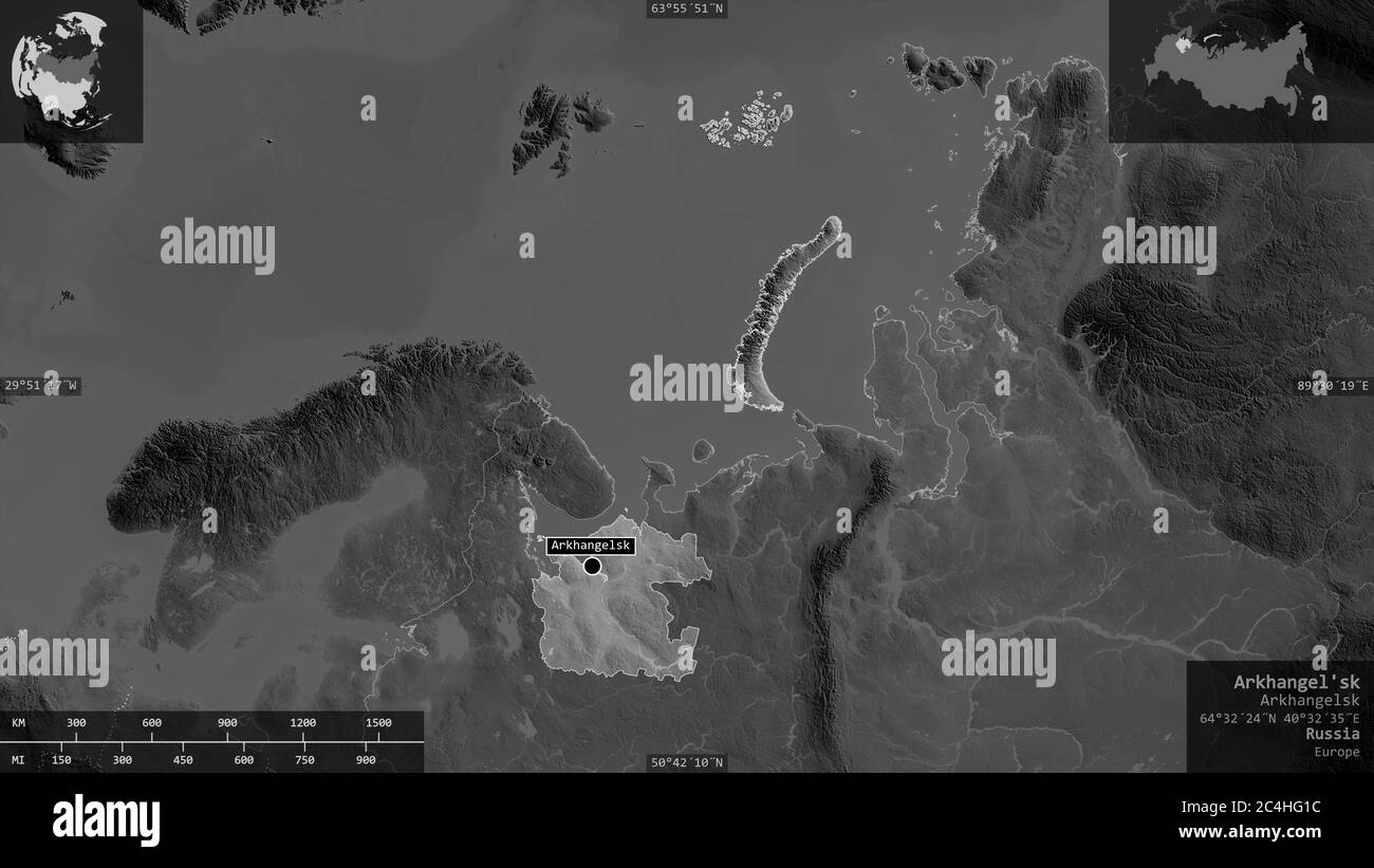 Archangelsk map hi-res stock photography and images - Alamy