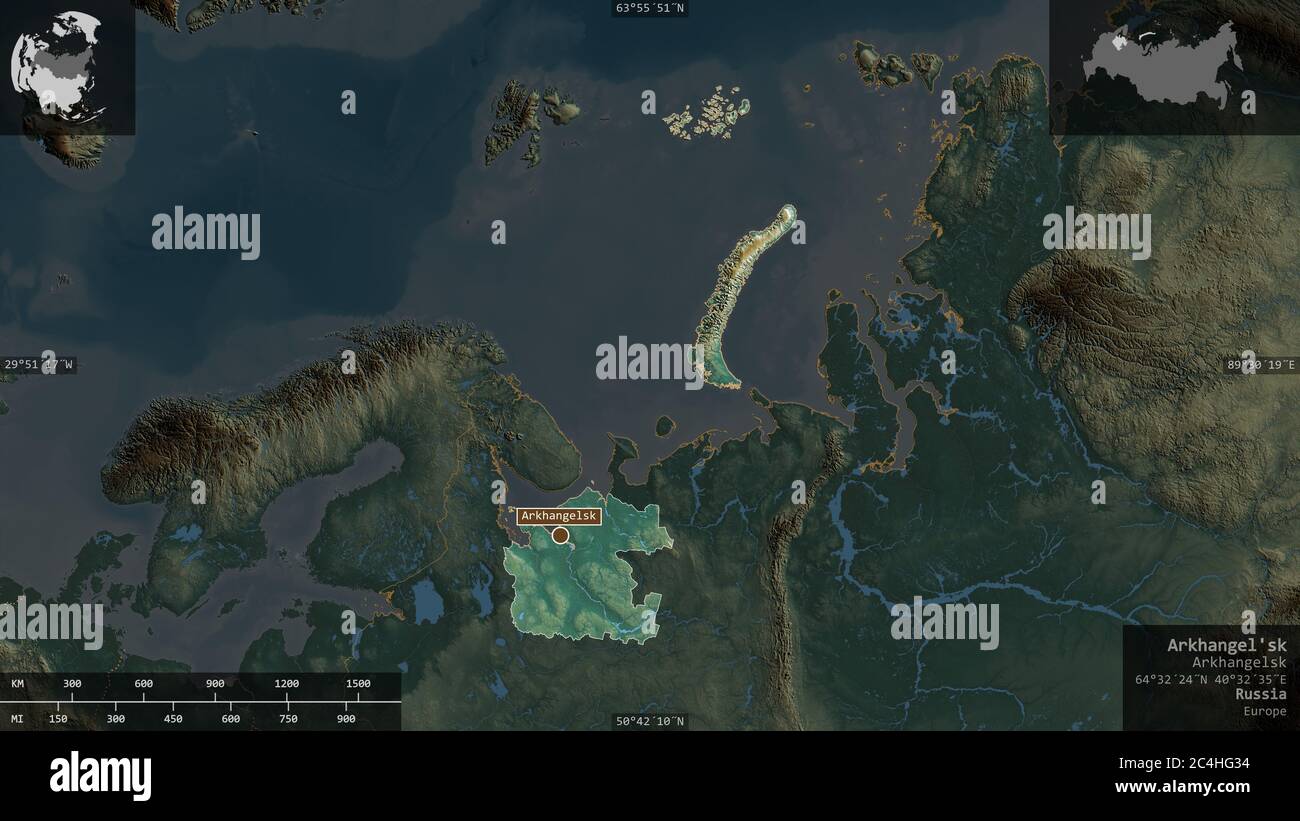 Archangelsk map hi-res stock photography and images - Alamy