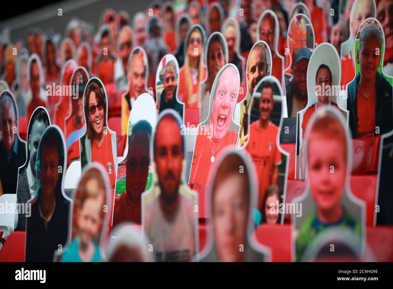 Cardboard cutout pictures of fans in the stands before the Sky Bet ...