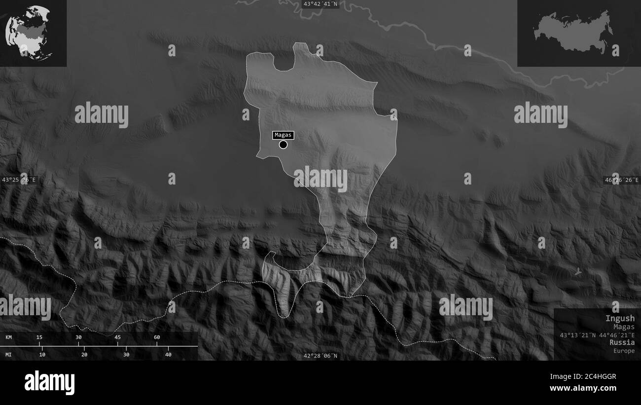 Ingushetia map Black and White Stock Photos & Images - Alamy