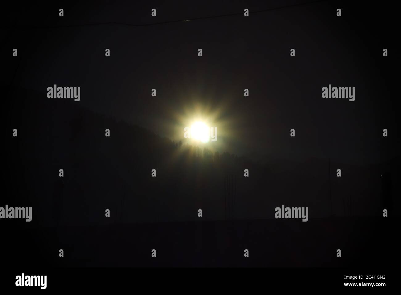 focus on infinity.Lens Flare ,Sun Flare on black background object ...