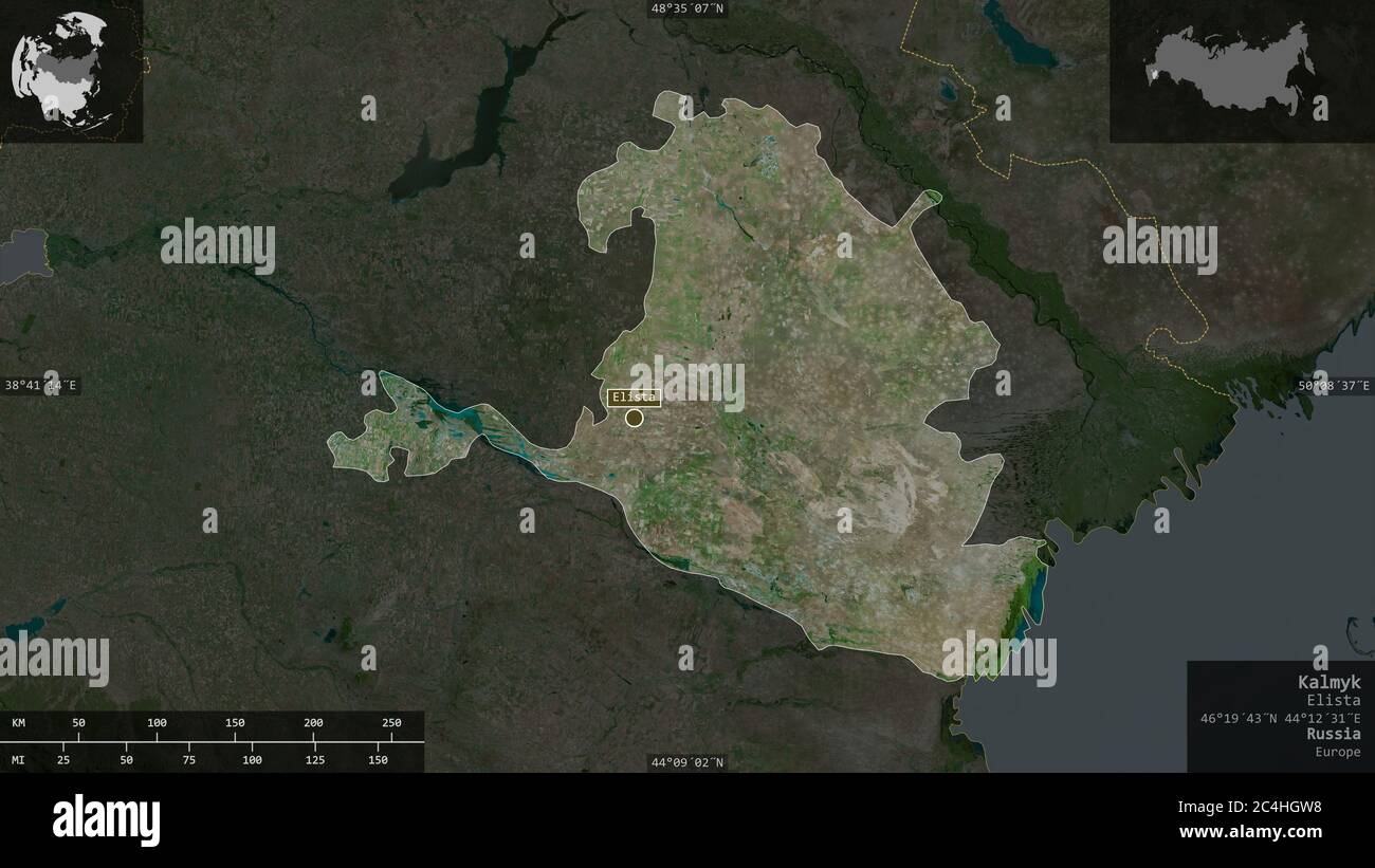 Kalmyk outline map hi-res stock photography and images - Alamy