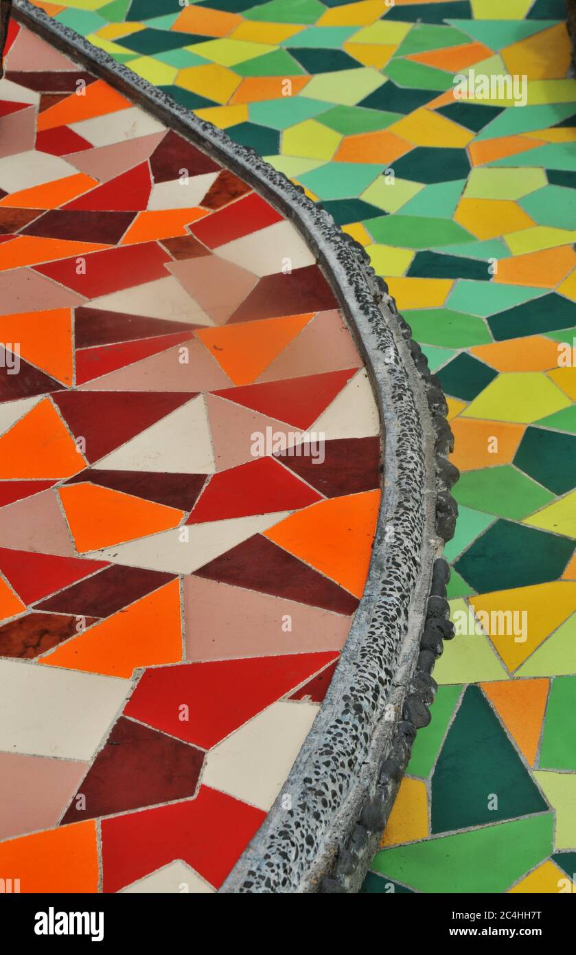 ceramic pavement, Puerto Ayora, Santa Cruz island, Galapagos islands ...