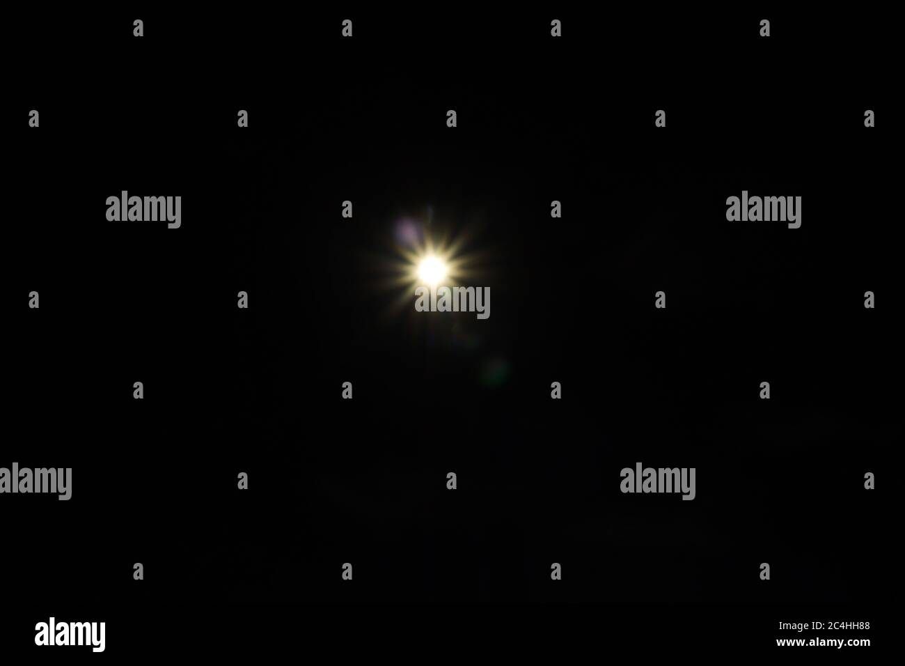 Lens Flare ,Sun Flare on black background object design. focus on ...