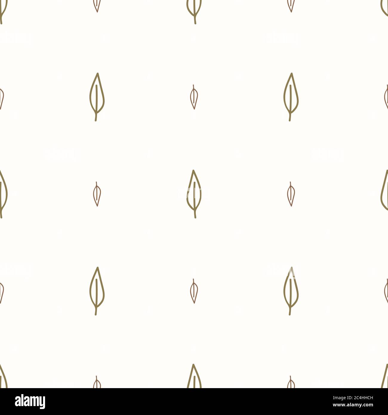 Seamless background two leaf gender neutral baby pattern. Simple ...