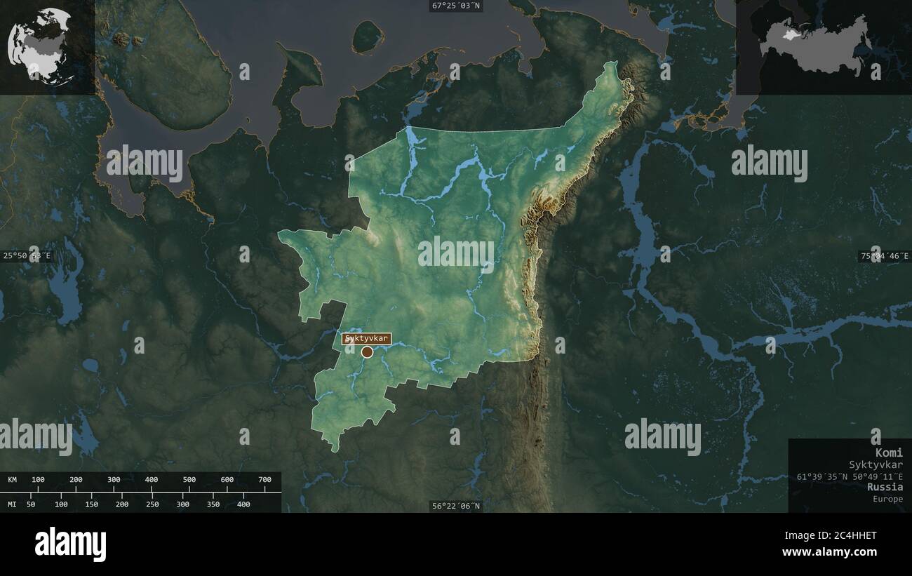 Komi outline map hi-res stock photography and images - Alamy