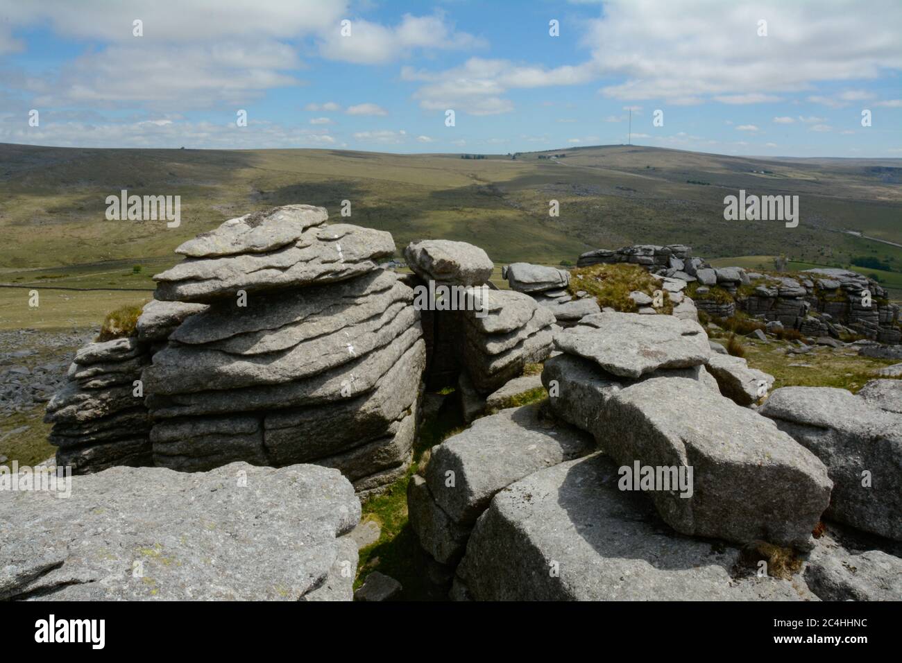 Great Staple Tor on Dartmoor in Devon, England Stock Photo - Alamy