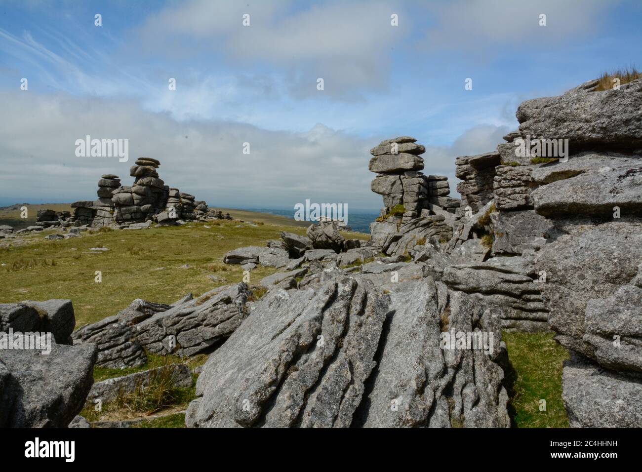 Great Staple Tor on Dartmoor in Devon, England Stock Photo - Alamy