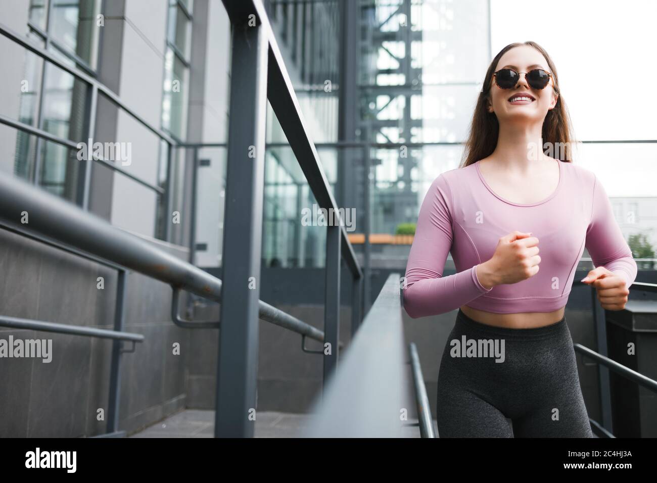 Runner girl glass hi-res stock photography and images - Alamy