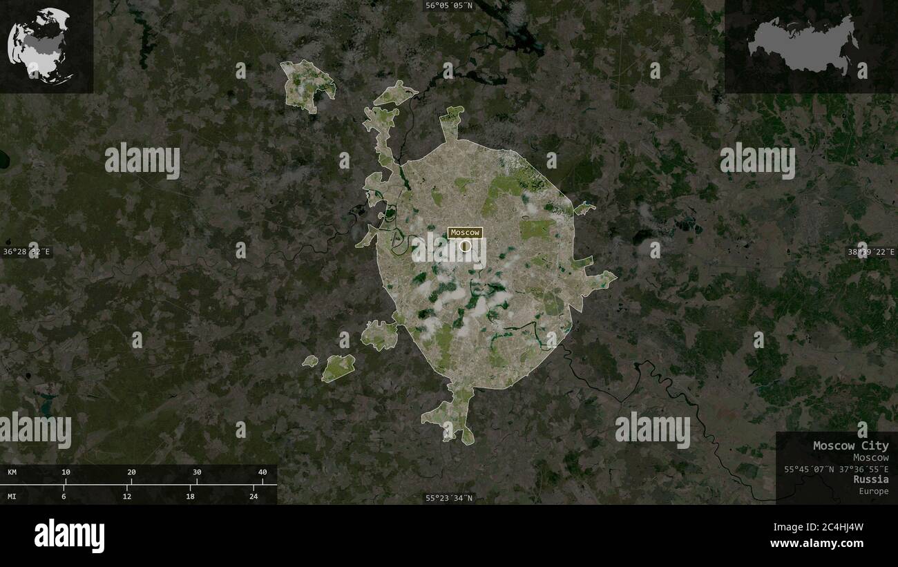 Satellite view of moscow map hi-res stock photography and images - Alamy