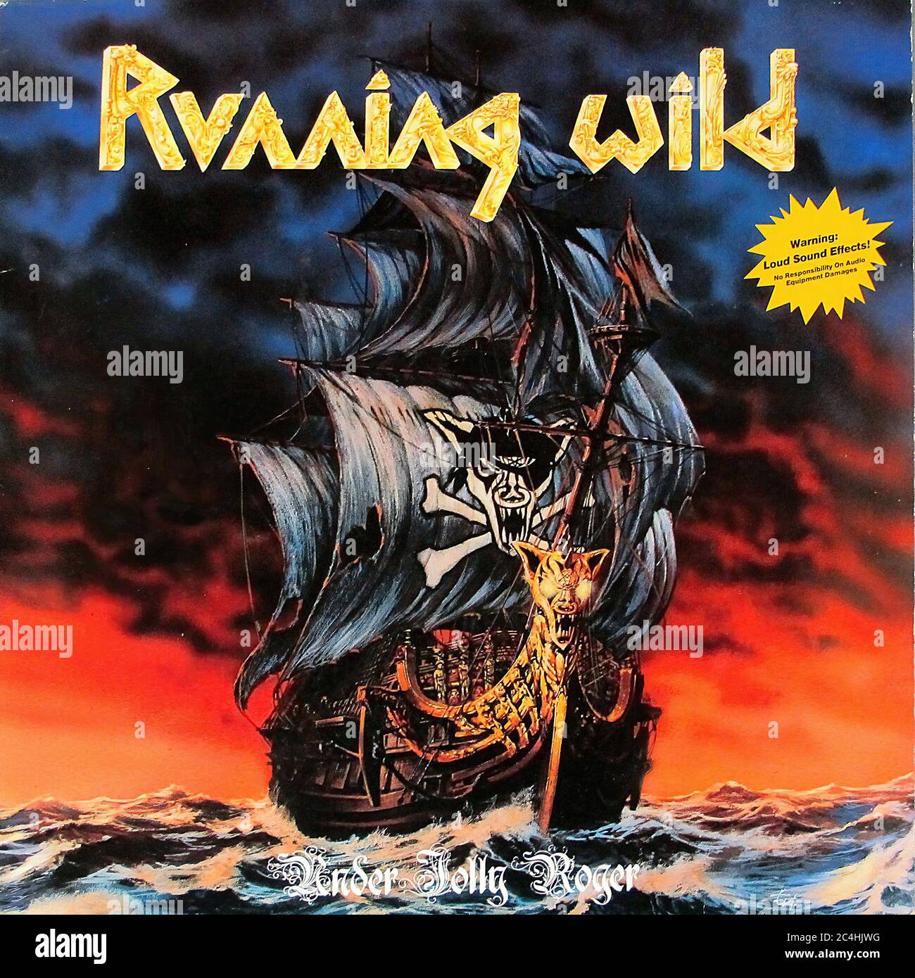 Running Wild Under Jolly Roger 12'' Vinyl Lp - Vintage Record Cover ...