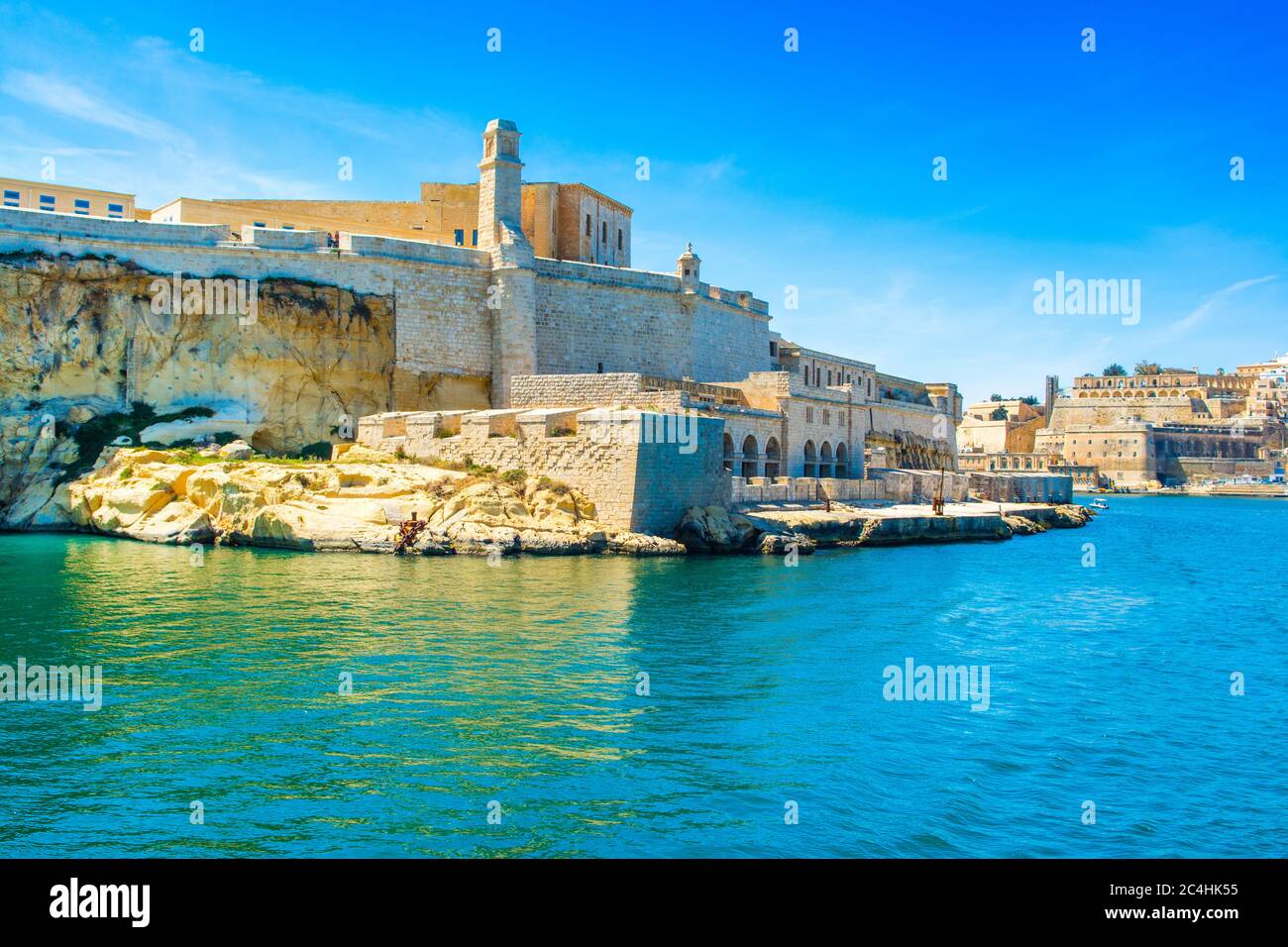 Birgu, Malta - 30 March 2019: Architectural details of the ...