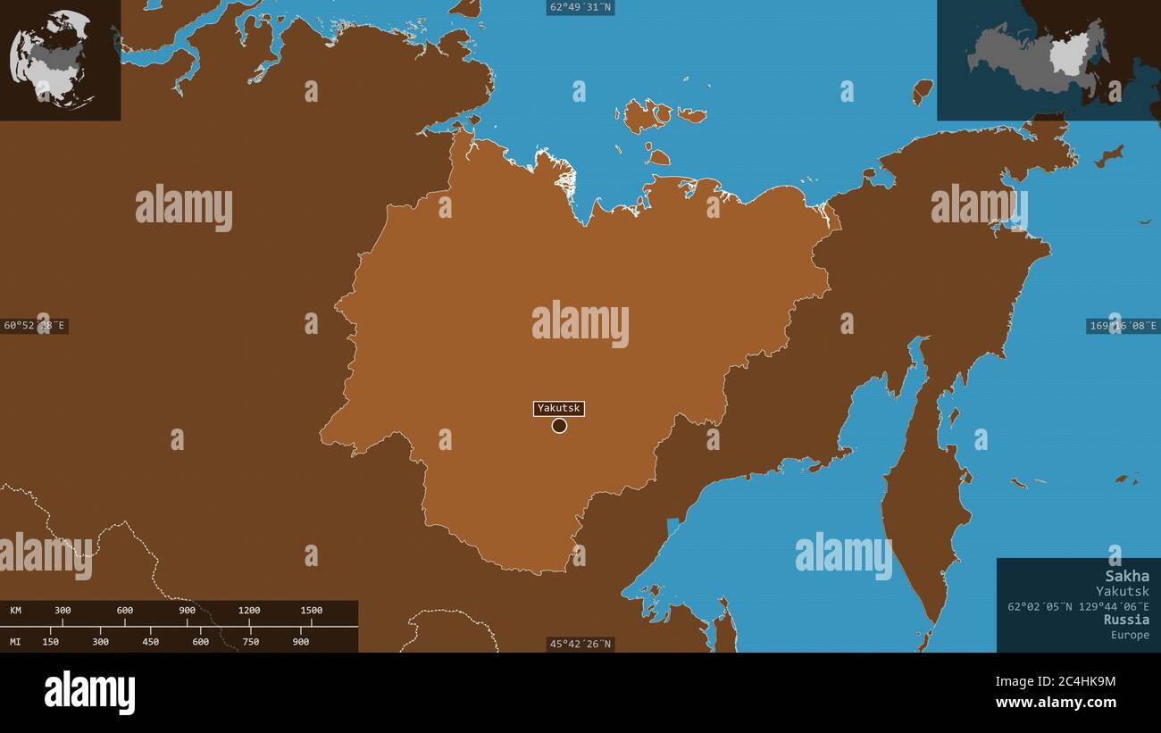 Outline map of sakha hi-res stock photography and images - Alamy