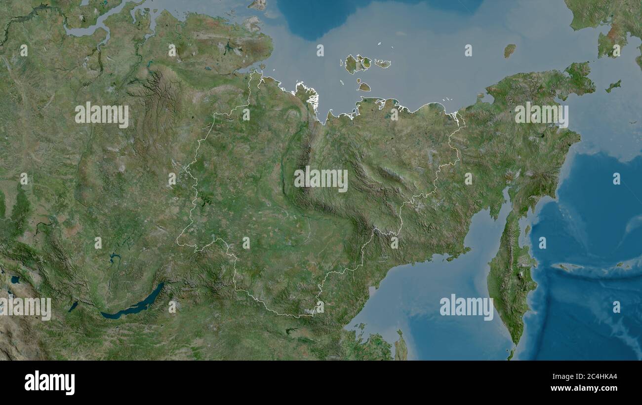 Outline map of sakha hi-res stock photography and images - Alamy