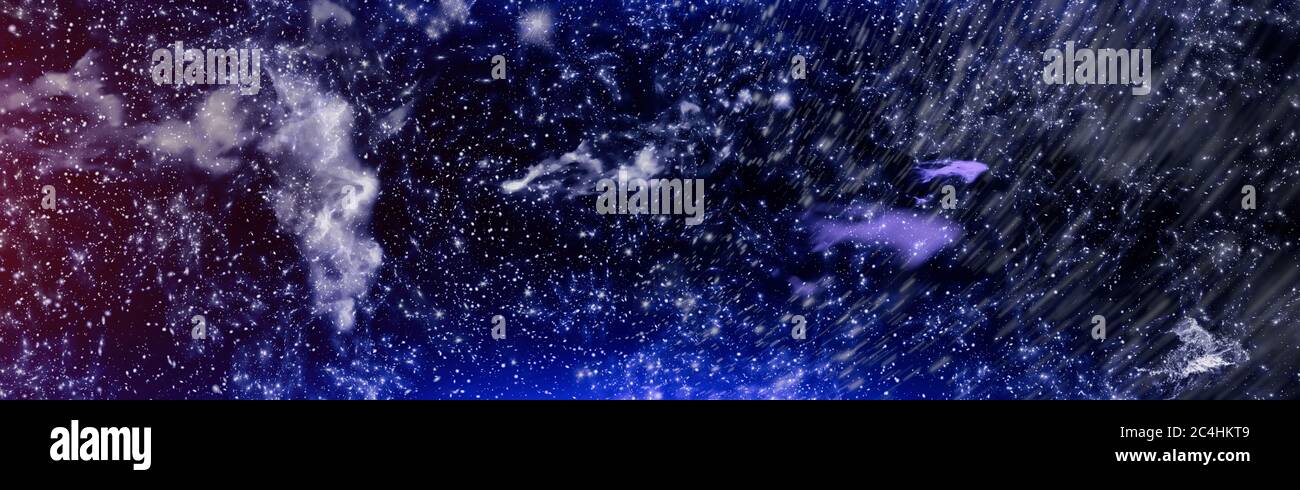 Blue galaxy backdrop. Beautiful outer space. Infinite universe Stock ...