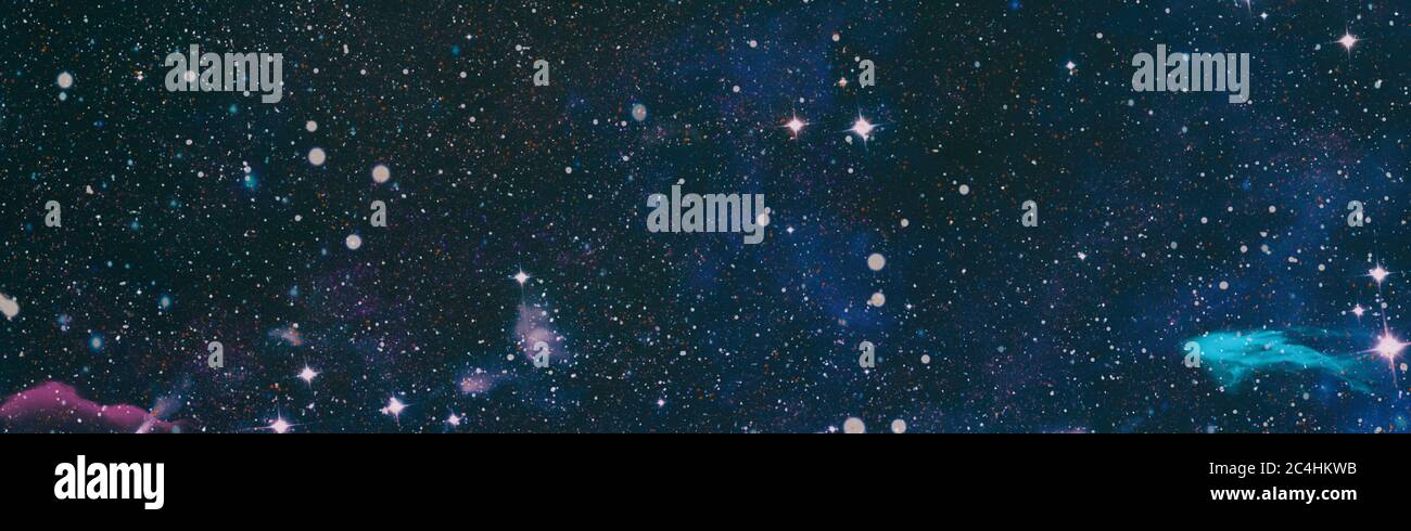 Chaotic space background. Planets, stars and galaxies in outer space ...