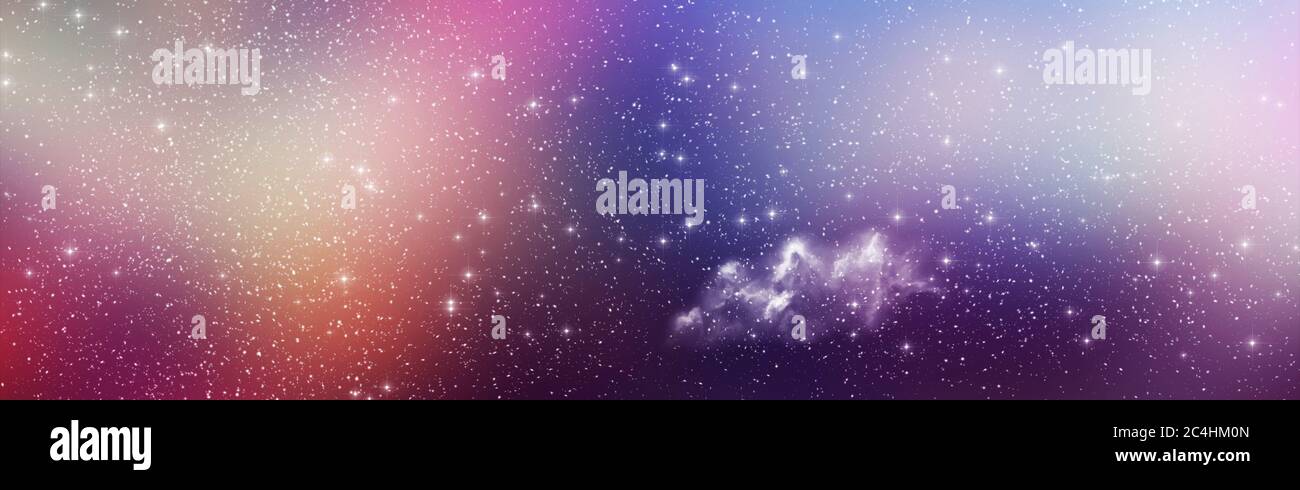 Blue galaxy backdrop. Beautiful outer space. Infinite universe Stock ...