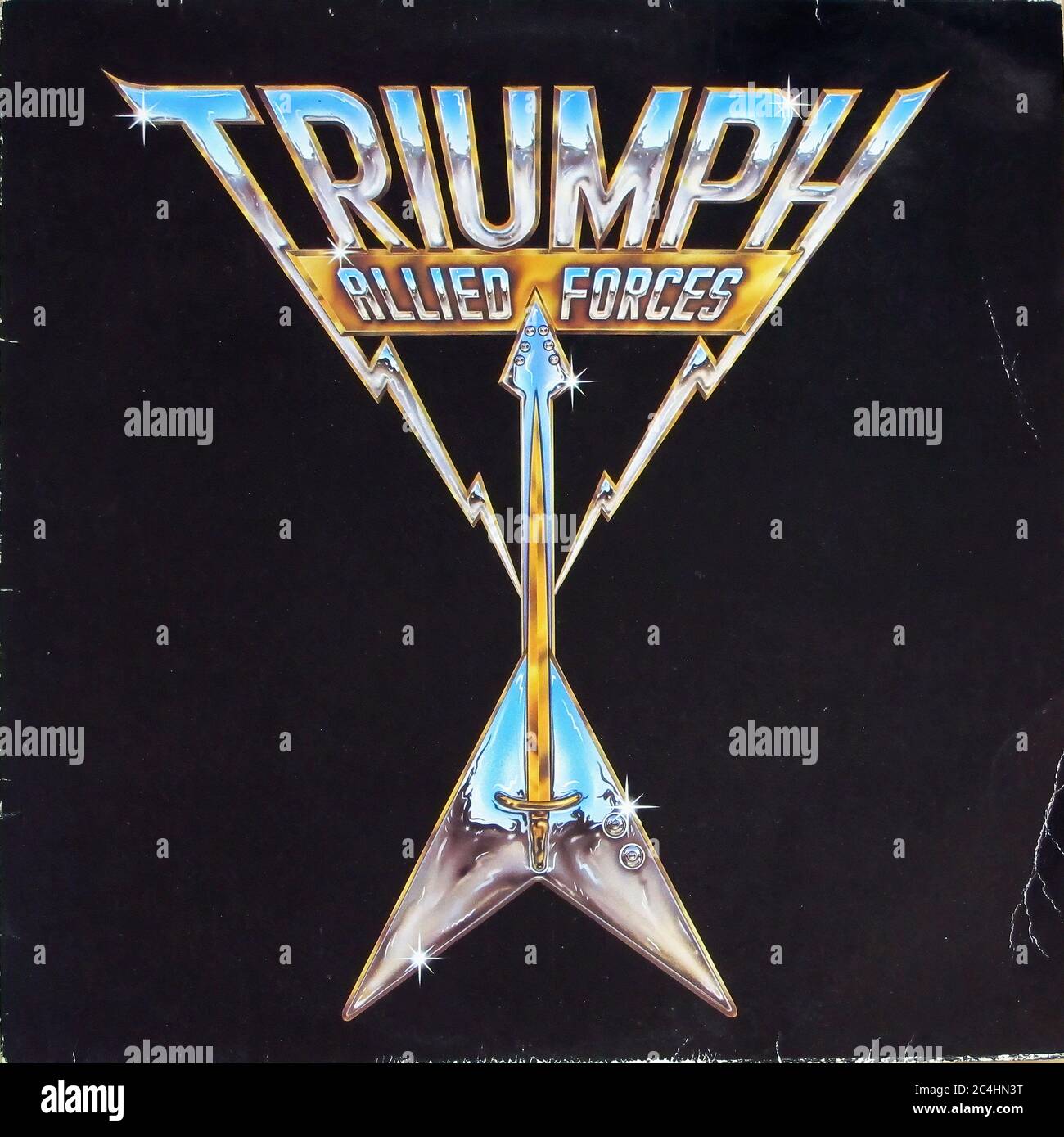 Triumph Allied Forces 12'' Lp Vinyl - Vintage Record Cover Stock Photo ...