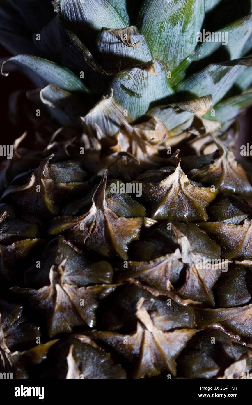 Pineapple texture - close up background Stock Photo - Alamy