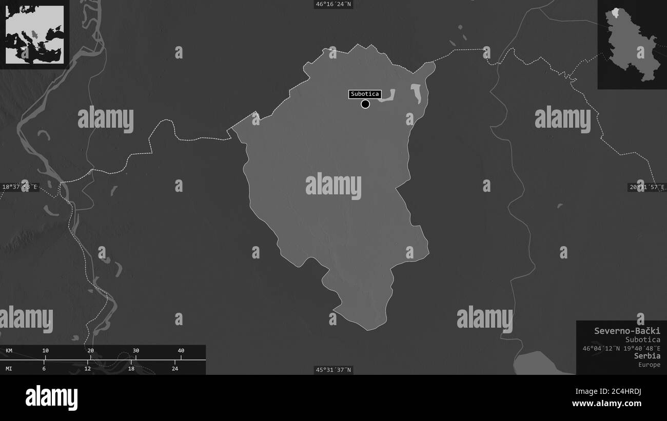 Map of subotica Black and White Stock Photos & Images - Alamy
