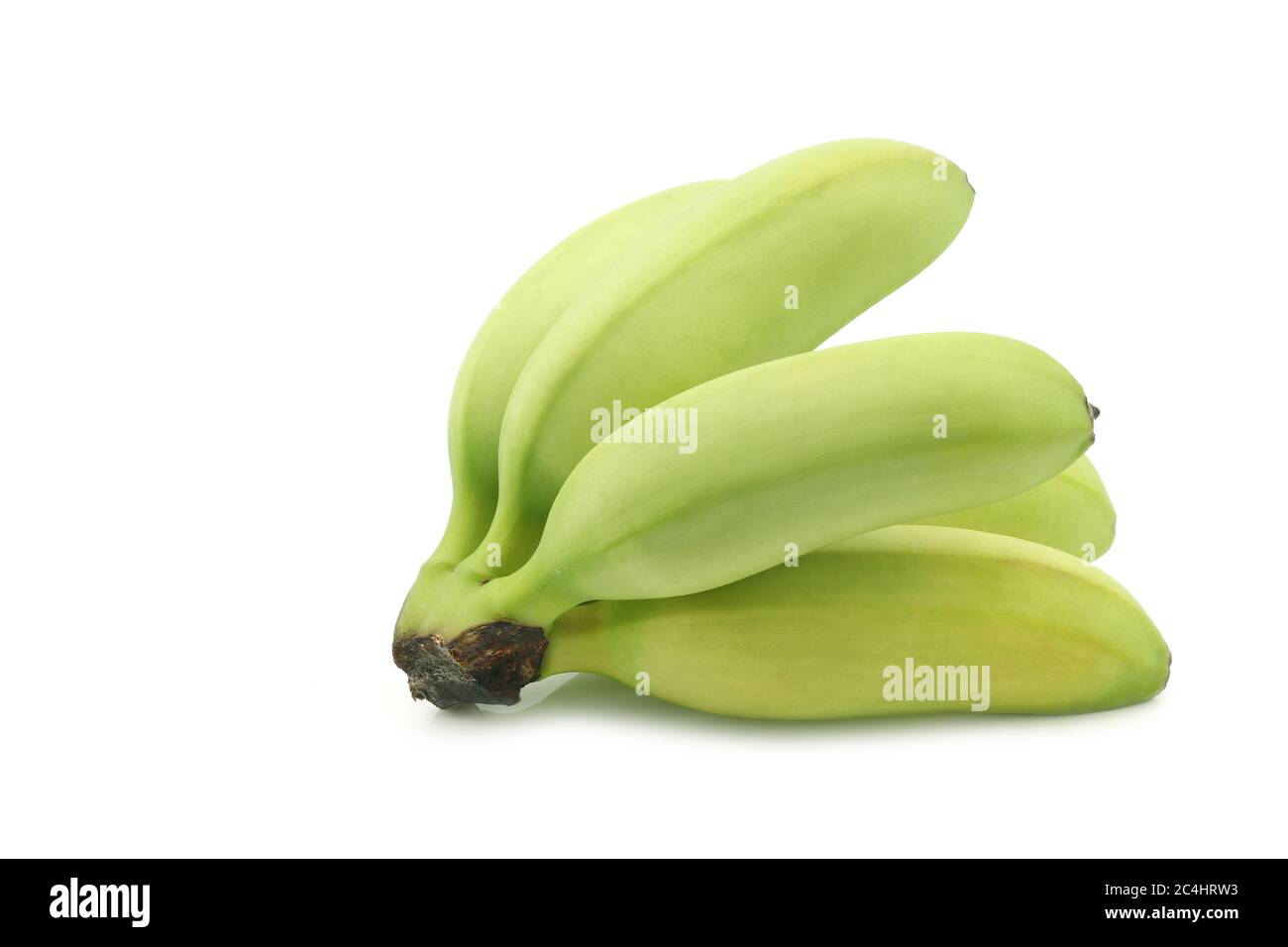 a bunch of small snack bananas on a white background Stock Photo - Alamy