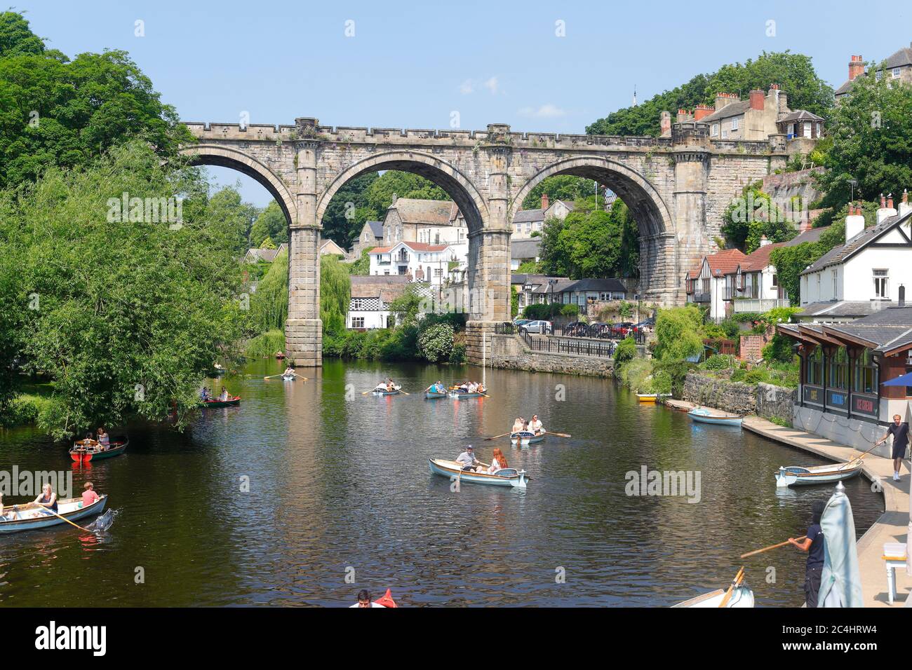 Knaresborough Viaduct & River Nidd in North Yorkshire Stock Photo - Alamy