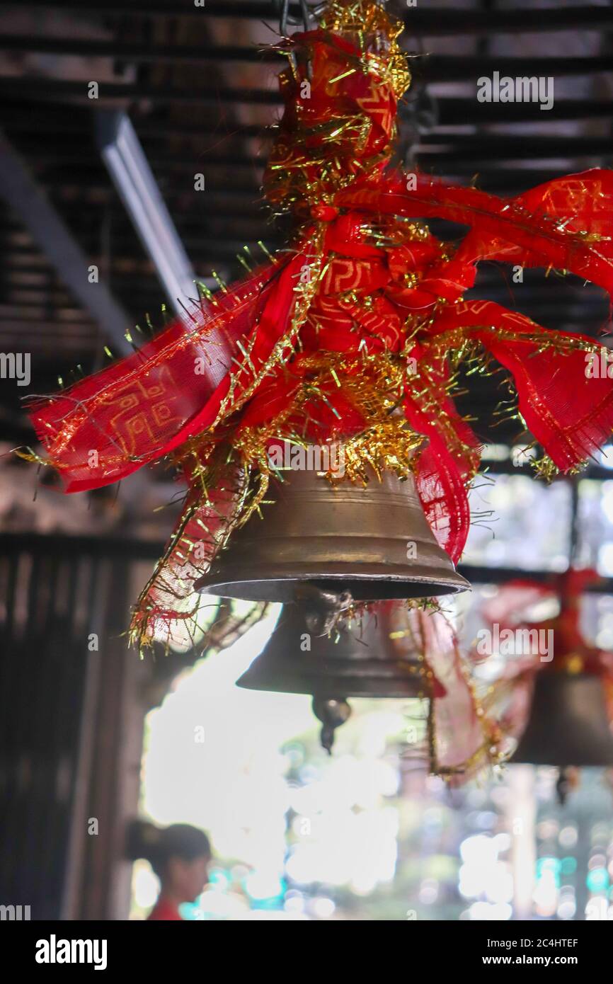 Hindu temple bells hanging hi-res stock photography and images - Alamy