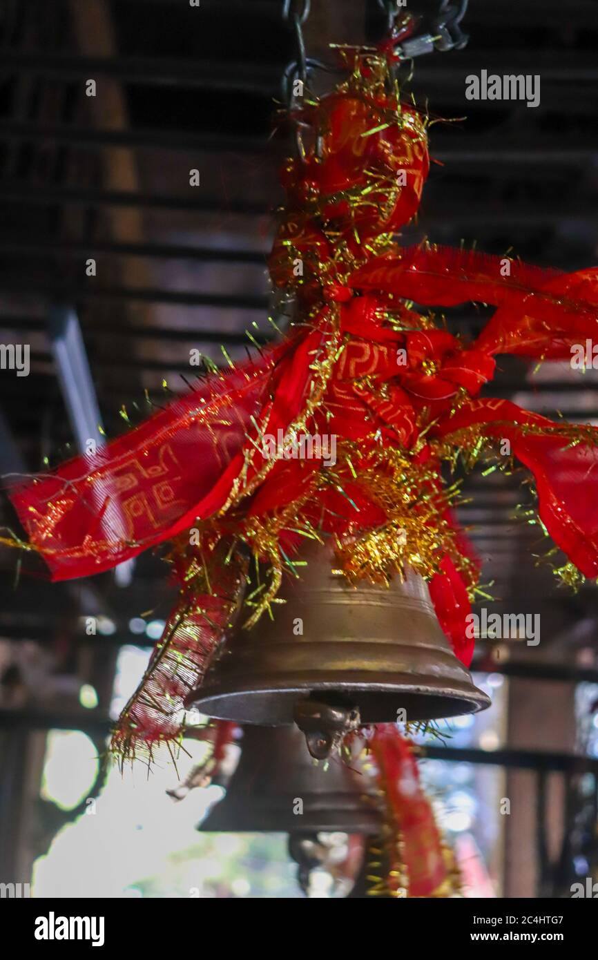 Hindu temple bells hanging hi-res stock photography and images - Alamy