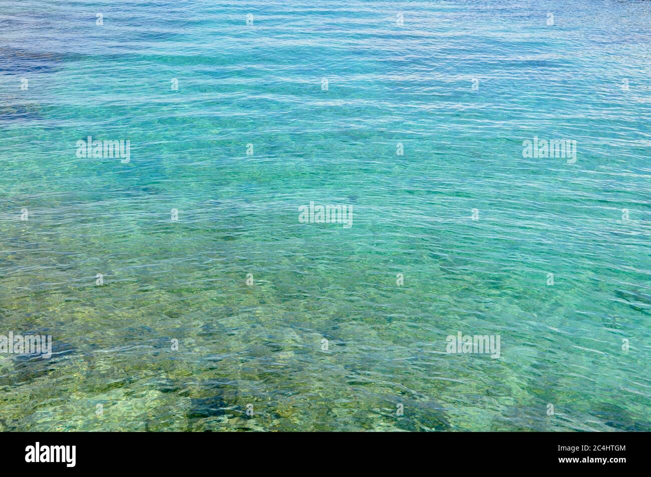 Croatian riviera beach with clear crystal sea background Stock Photo ...