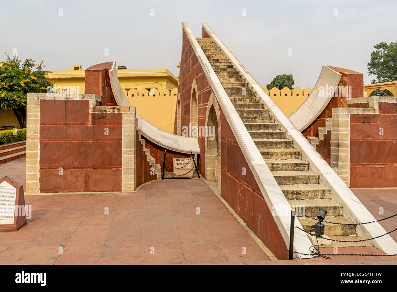 Jaipur, Rajasthan, India; Feb, 2020 : the biggest sundial in the Jantar ...