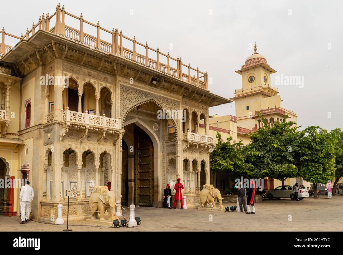 Jaipur, Rajasthan, India; Feb, 2020 : Rajendra Pol of the City Palace ...