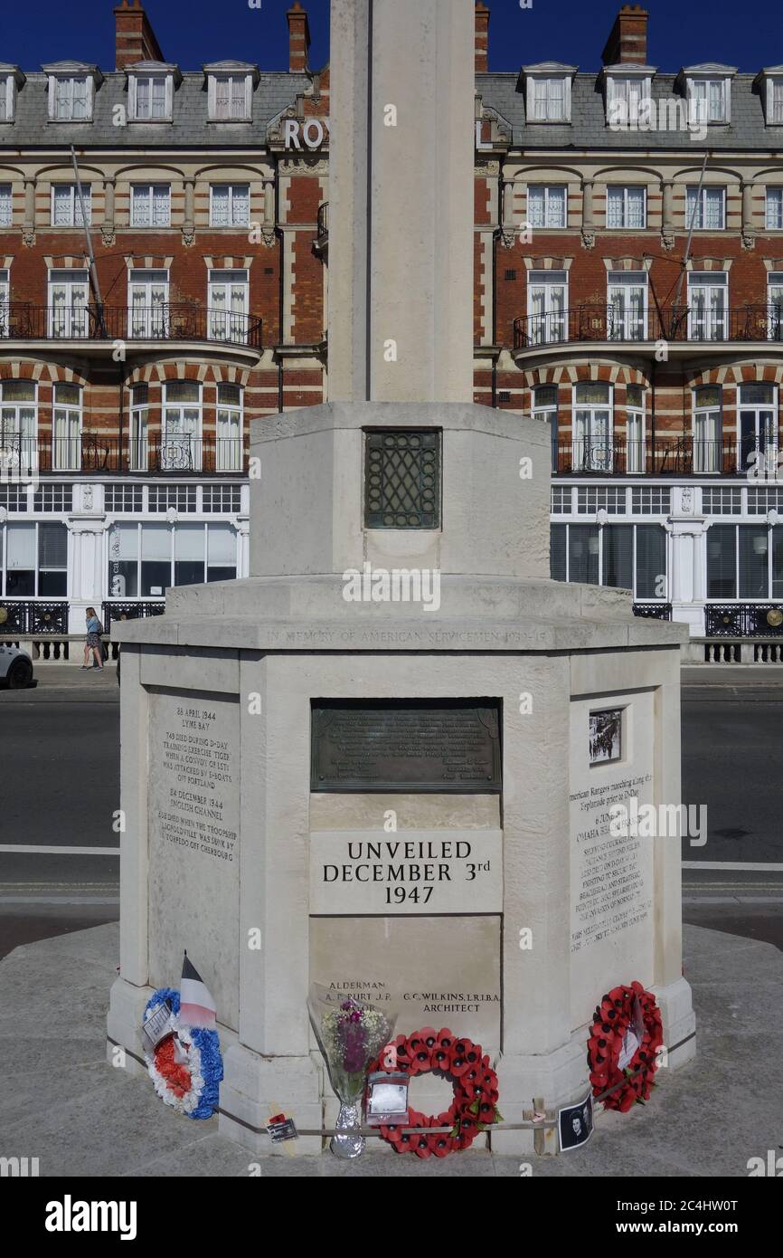 Weymouth american war memorial hi-res stock photography and images - Alamy