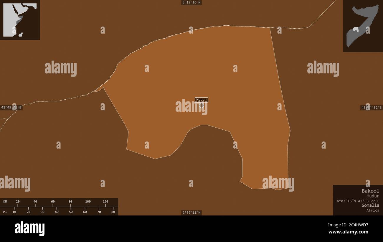 Bakool, region of Somalia. Patterned solids with lakes and rivers ...